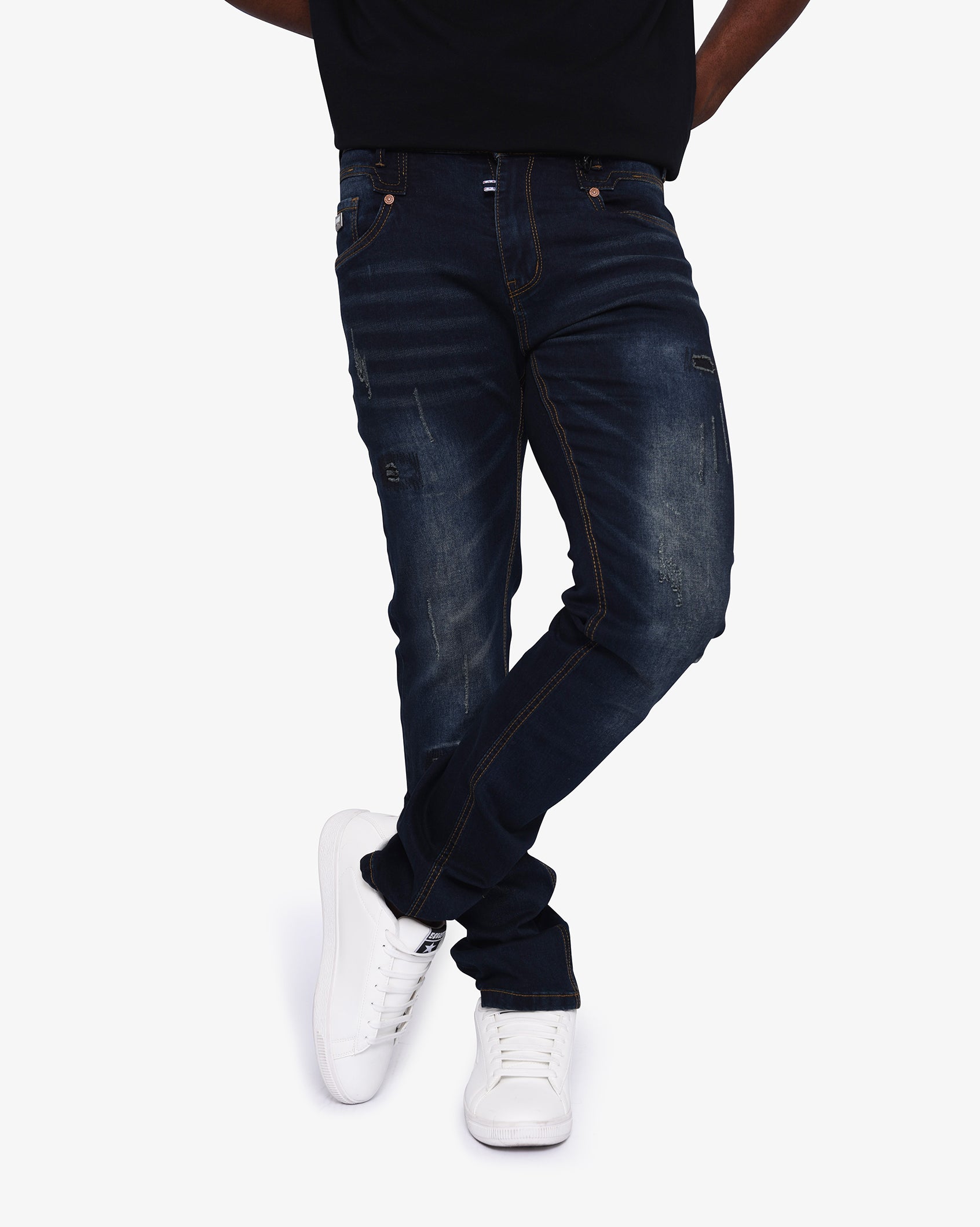 Mens Gleam #9 - Distressed Slim Fit Denim